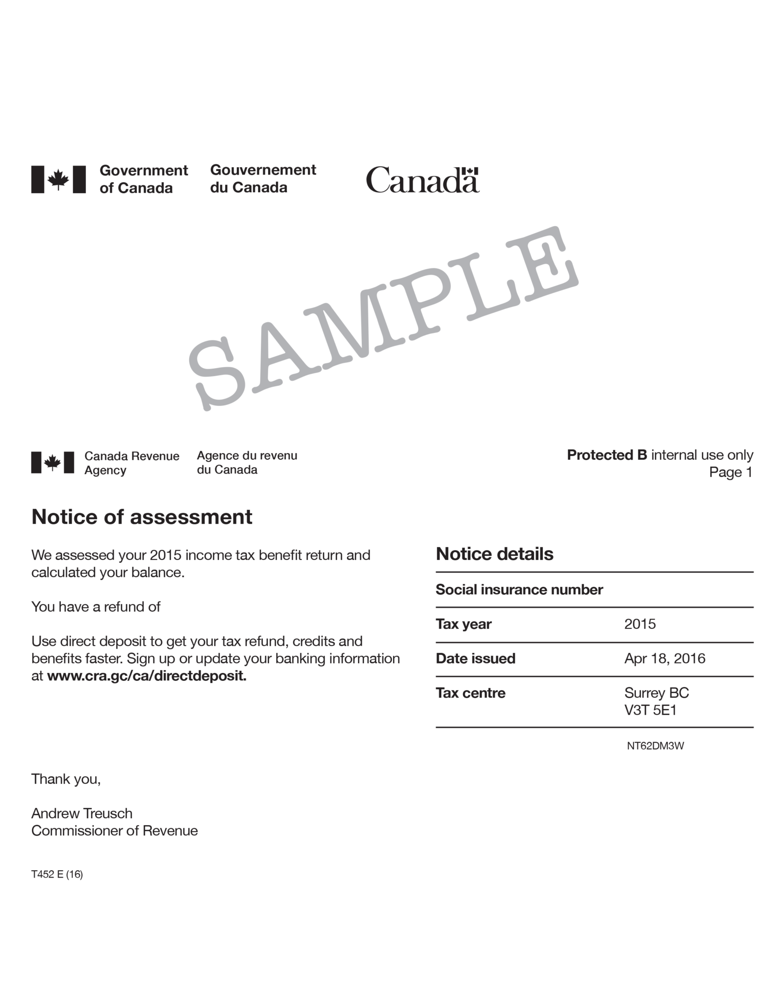 Conditions Library I NOTICE OF ASSESSMENT - Karista Mortgage