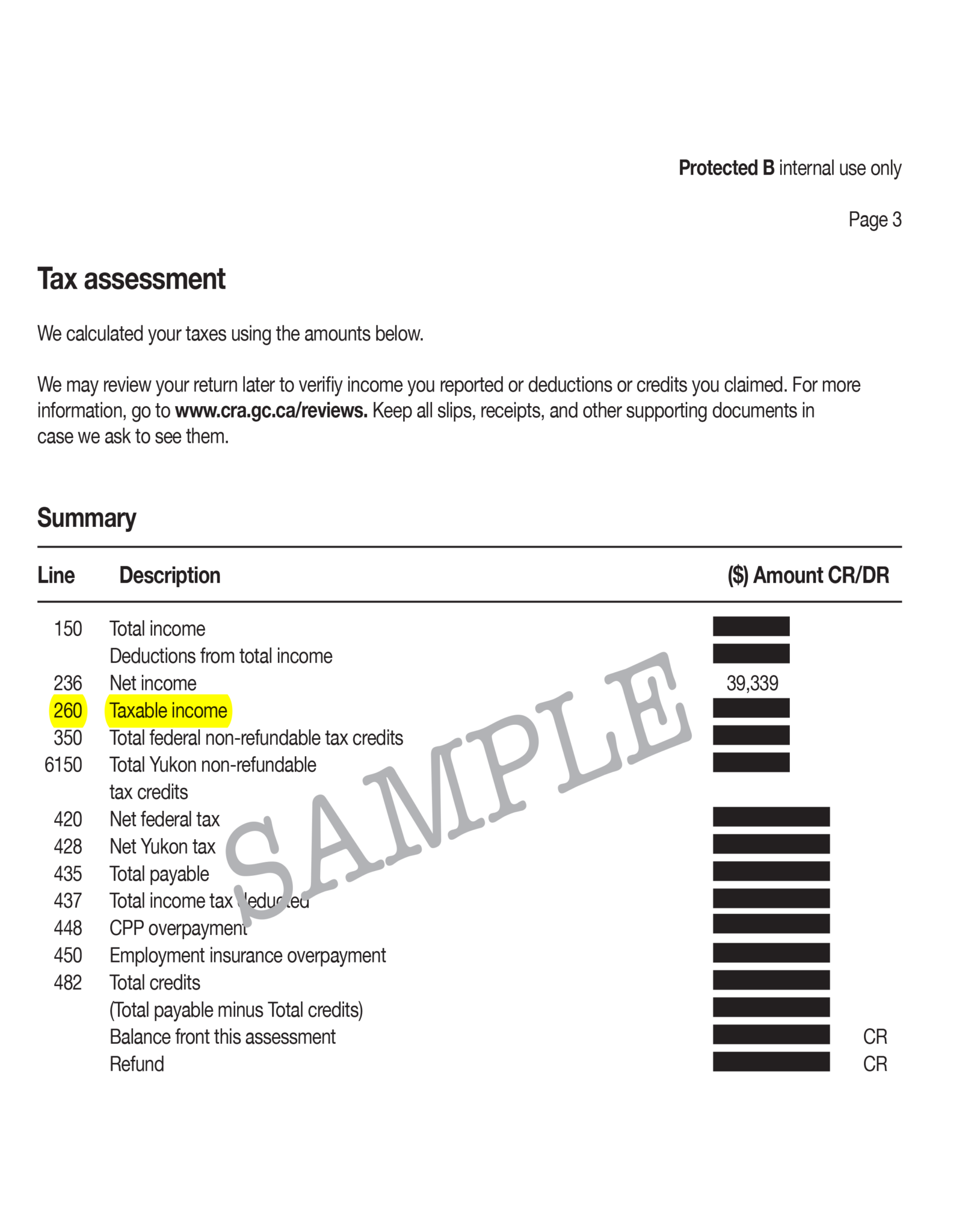 Conditions Library I NOTICE OF ASSESSMENT - Karista Mortgage